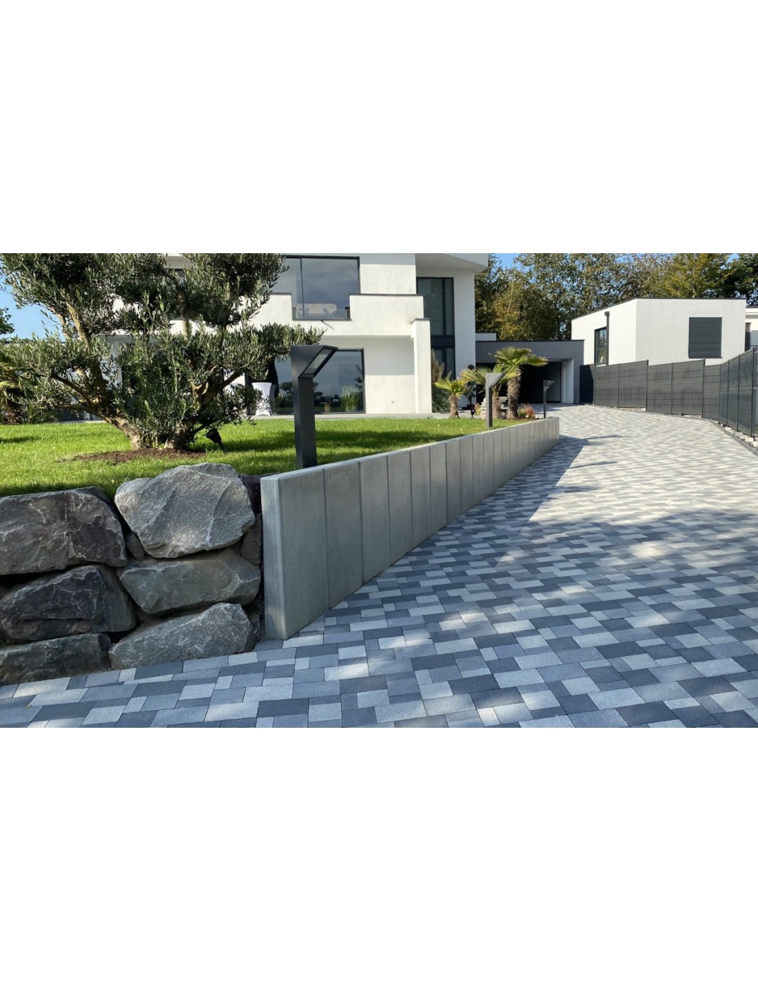 Mur de Soutènement en L en Béton Armé Largeur 100 cm Hauteur 105 cm